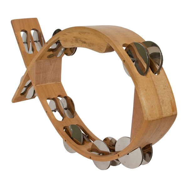 Mid-East Fish Tambourine 7-by-12-Inch - www.ensoulmusic.com