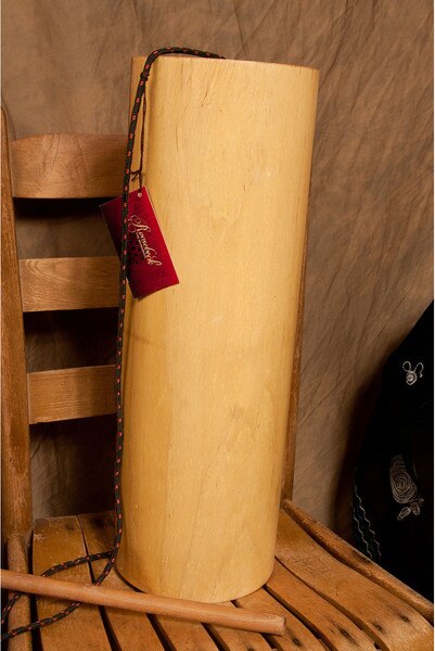 Mid-East Slit Log Drum with Beaters 7-by-20-Inch - www.ensoulmusic.com