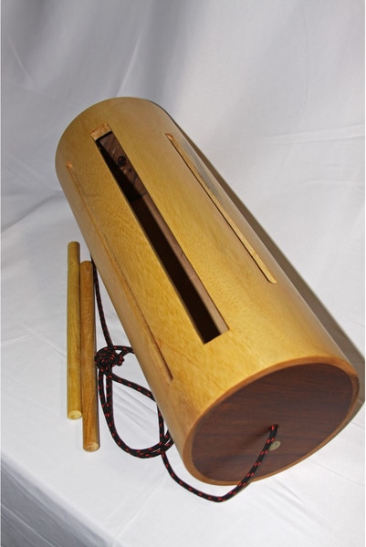 Mid-East Slit Log Drum with Beaters 7-by-20-Inch - www.ensoulmusic.com