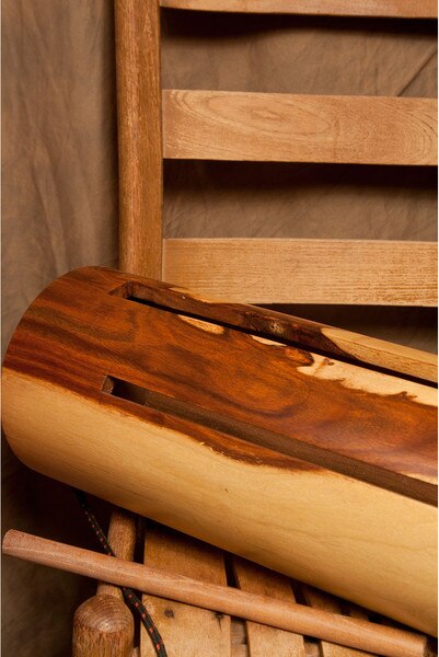 Mid-East Slit Log Drum with Beaters 7-by-20-Inch - www.ensoulmusic.com